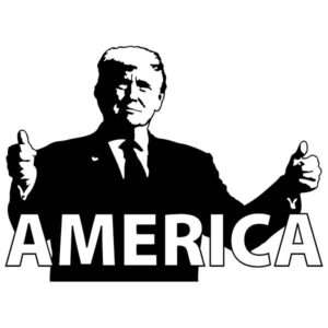Trump Thumbs Up America Map Car Truck Vinyl Decal - YeFindz