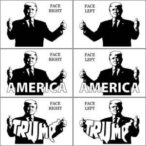 Trump Thumbs Up America Map Car Truck Vinyl Decal - YeFindz